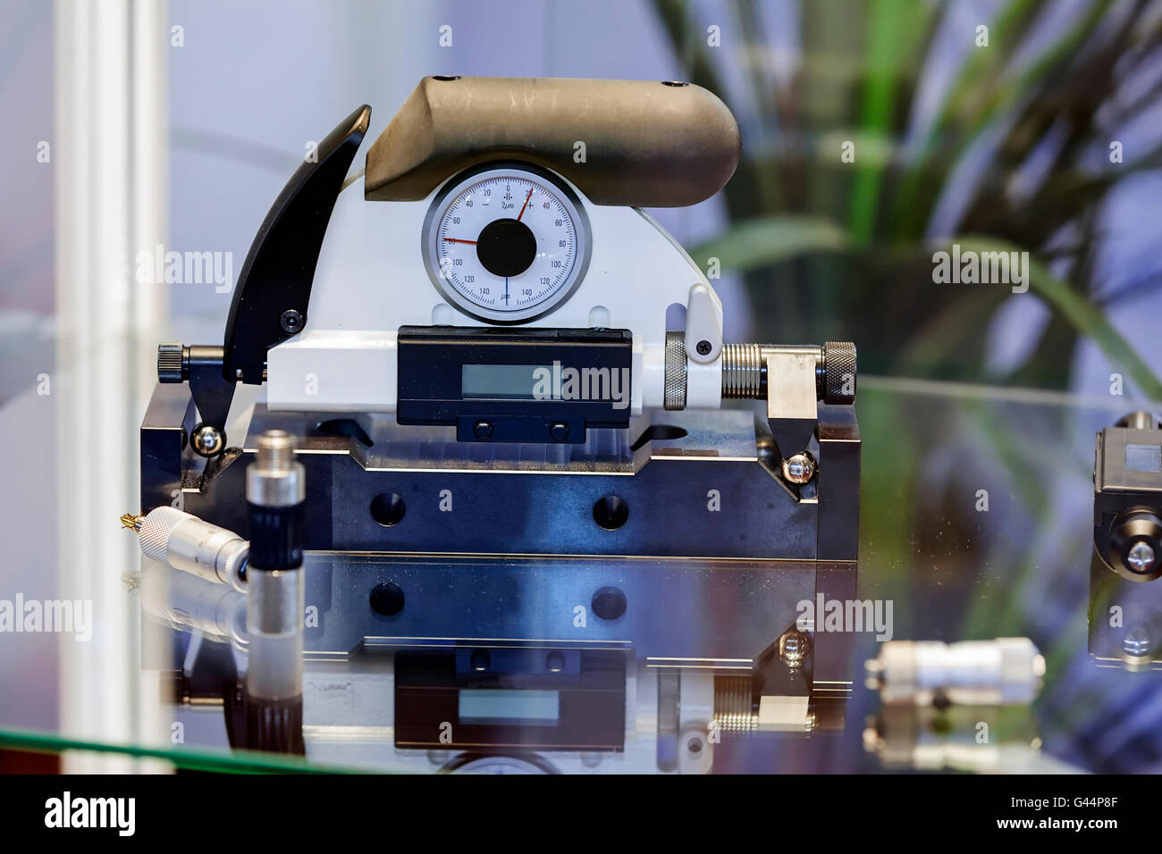 Focus on measuring apparatus device of engine for industry Stock Photo ...