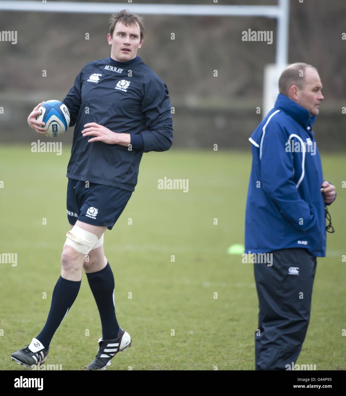Scotland's Allistair Kellock during a training session at Murrayfield ...