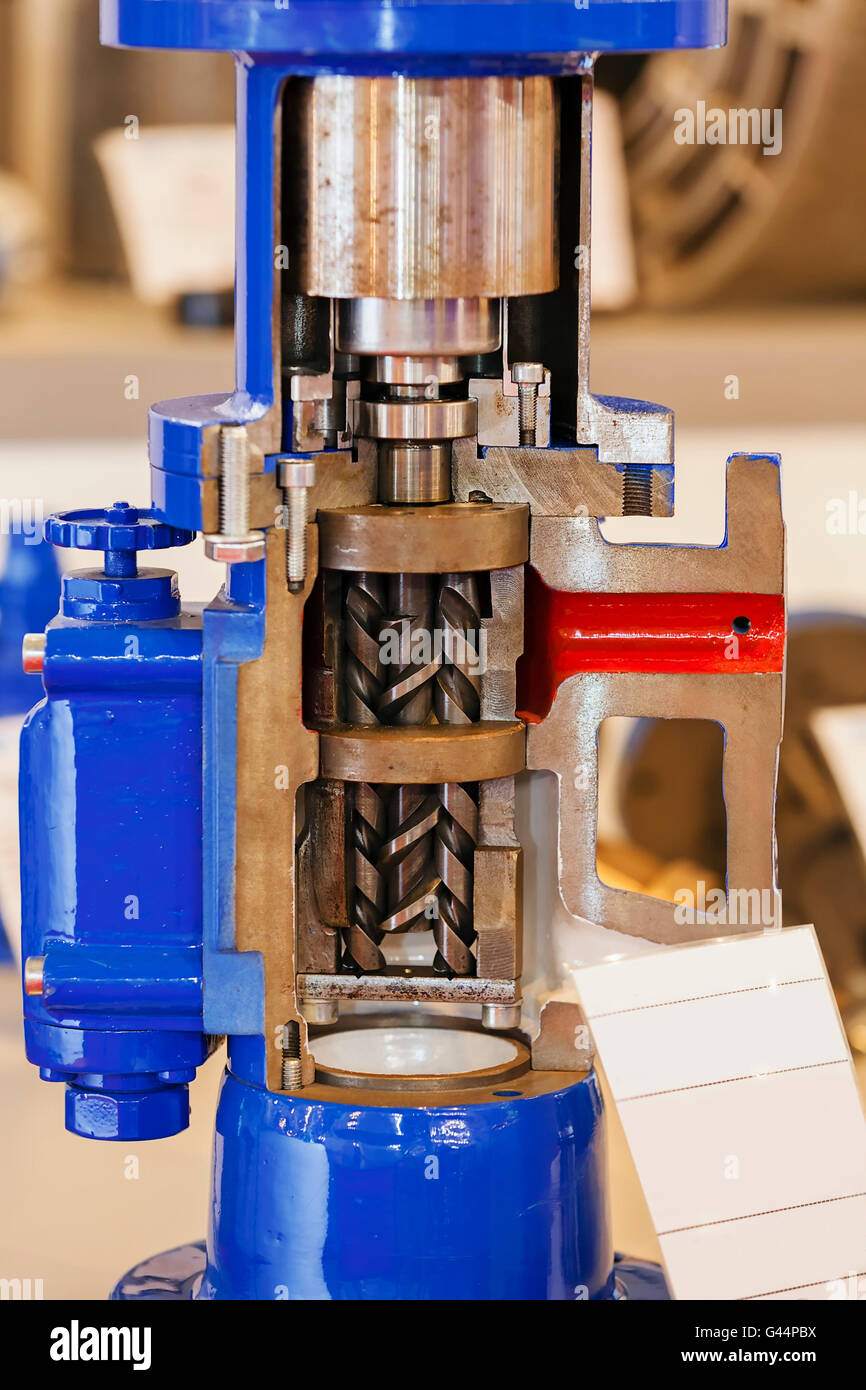 Cross section of fabric engine part with tools; note shallow depth of ...