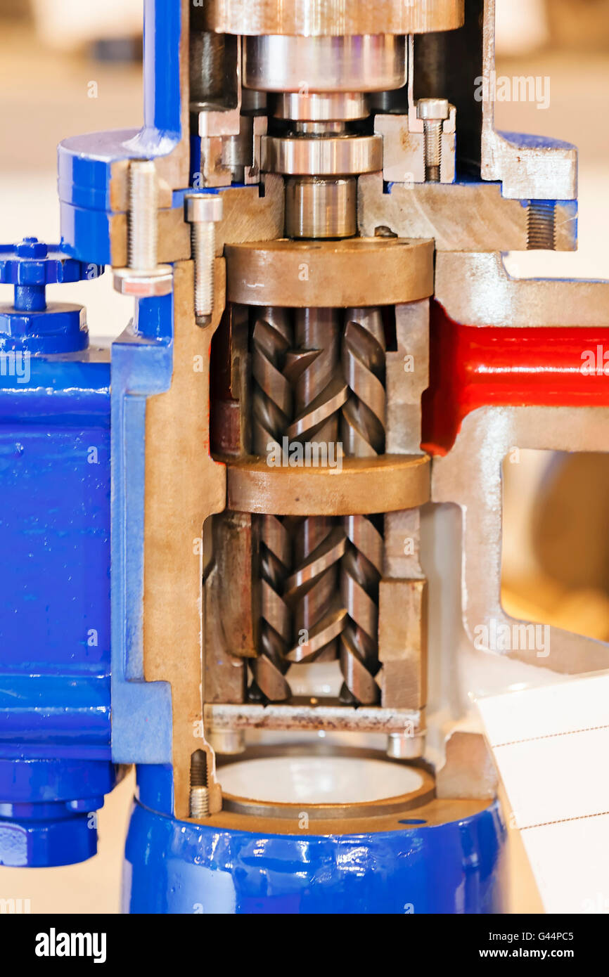 Cross section of fabric engine part with tools; note shallow depth of ...