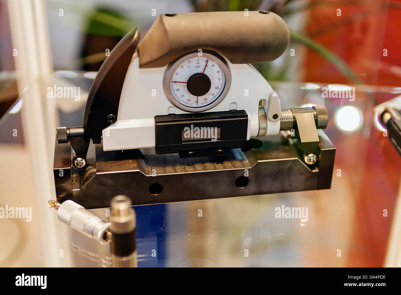 Focus on measuring apparatus device of engine for industry Stock Photo ...