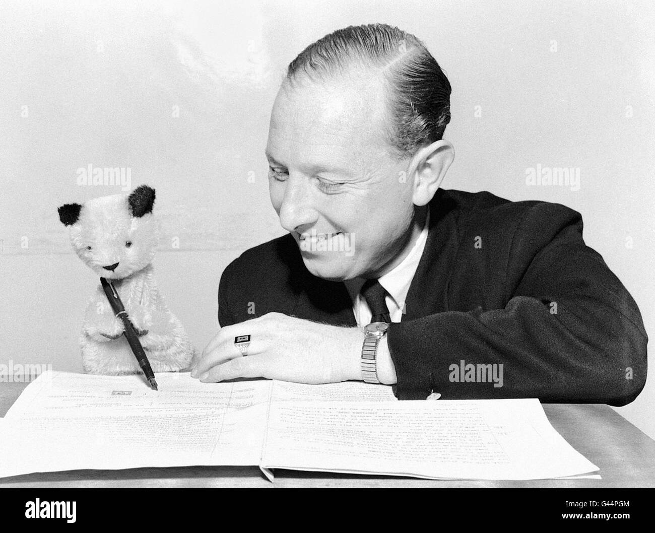 Under the watchful eye of his creator owner harry corbett hi-res stock ...