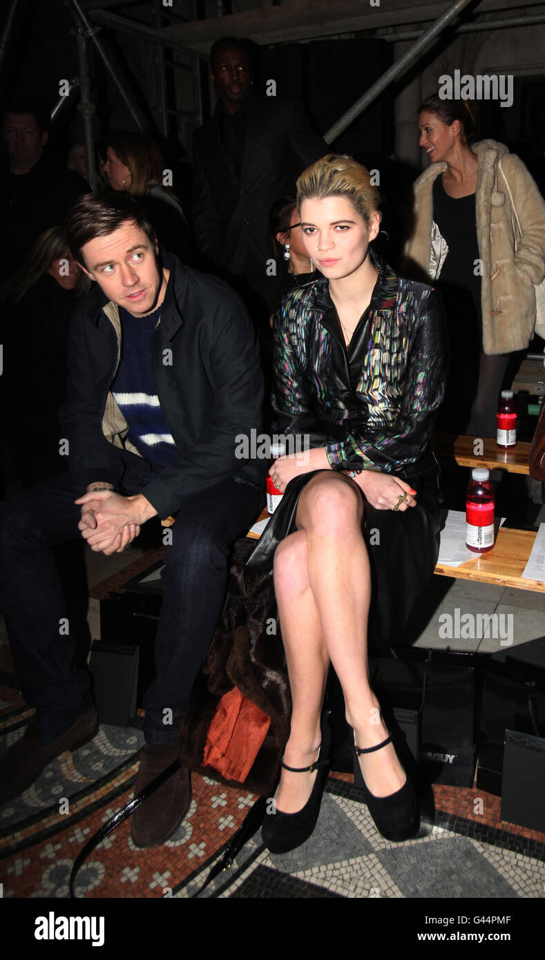 Pixie Geldof on the front row at the Giles Autumn/Winter show at the ...