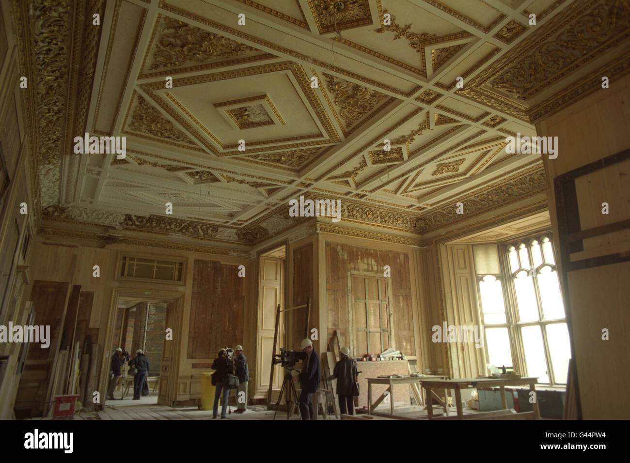 Buildings and Landmarks - Windsor Castle Restoration - Berkshire Stock ...