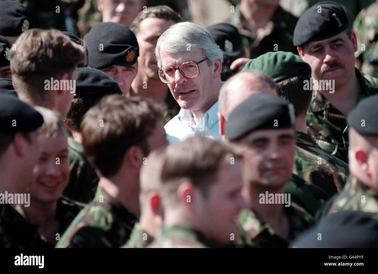 John Major in Bosnia Stock Photo - Alamy