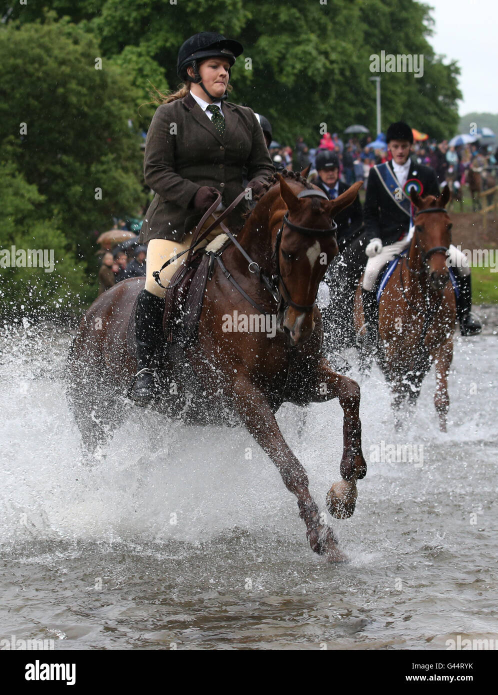Riders cross a ford on the River Ettrick as they take part in the ...