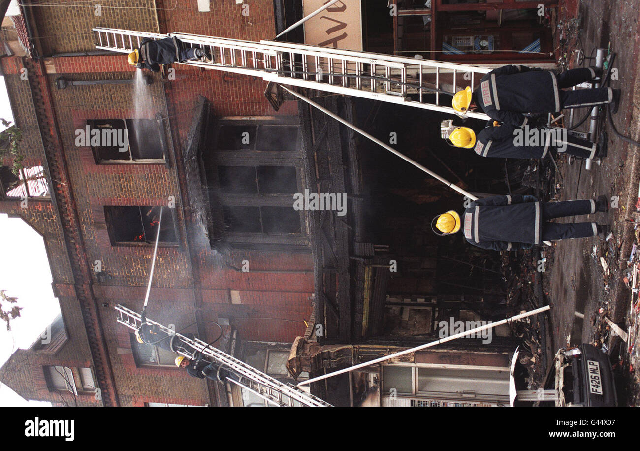 Which was destroyed in a suspected gas explosion hi-res stock ...