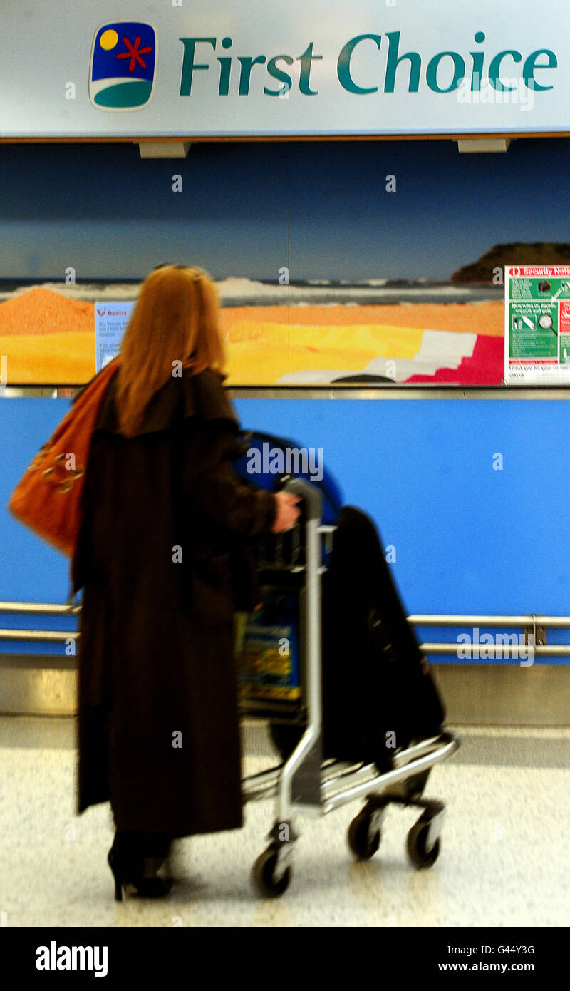 TUI Travel company First Choice customer services counter at East ...