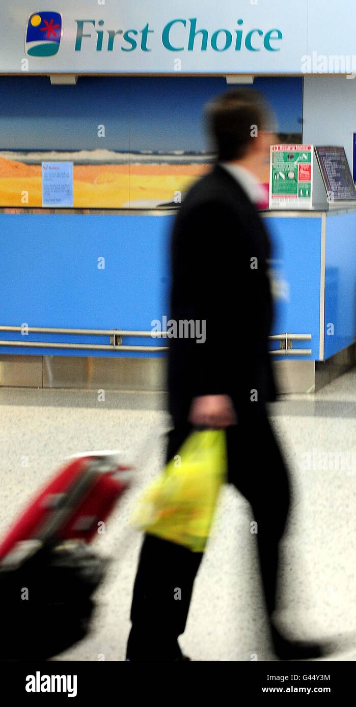 TUI Travel company First Choice customer services counter at East ...