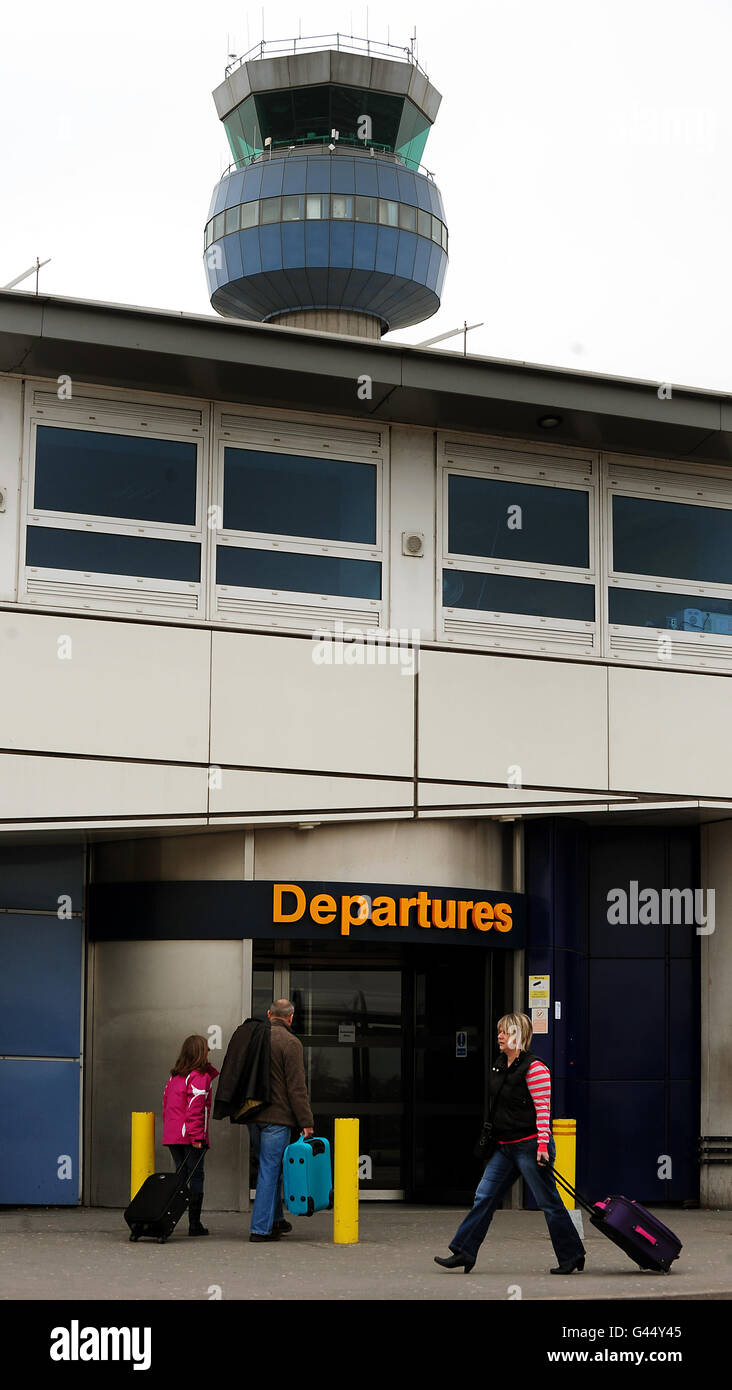 East Midlands Airport Feature. General view of East Midlands airport ...