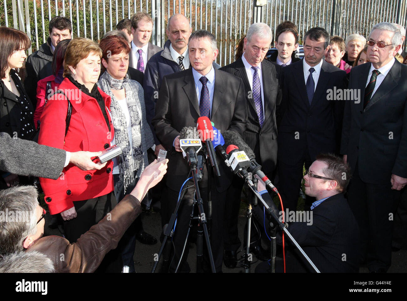 Members of murder victim Trevor Buchanan family, speak to the media ...