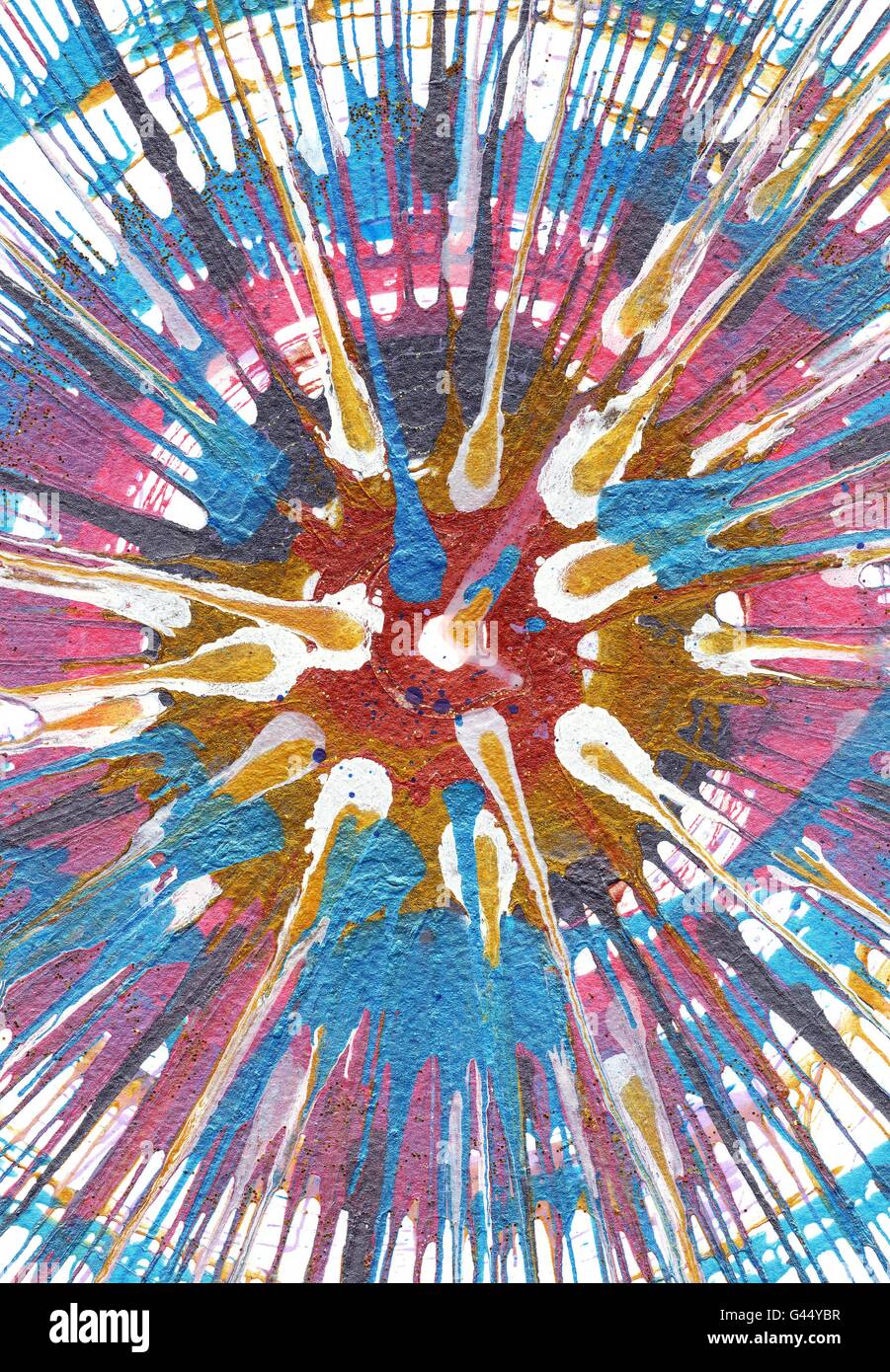 Colorful contemporary modern art acrylic blob drawing Jackson Pollock ...