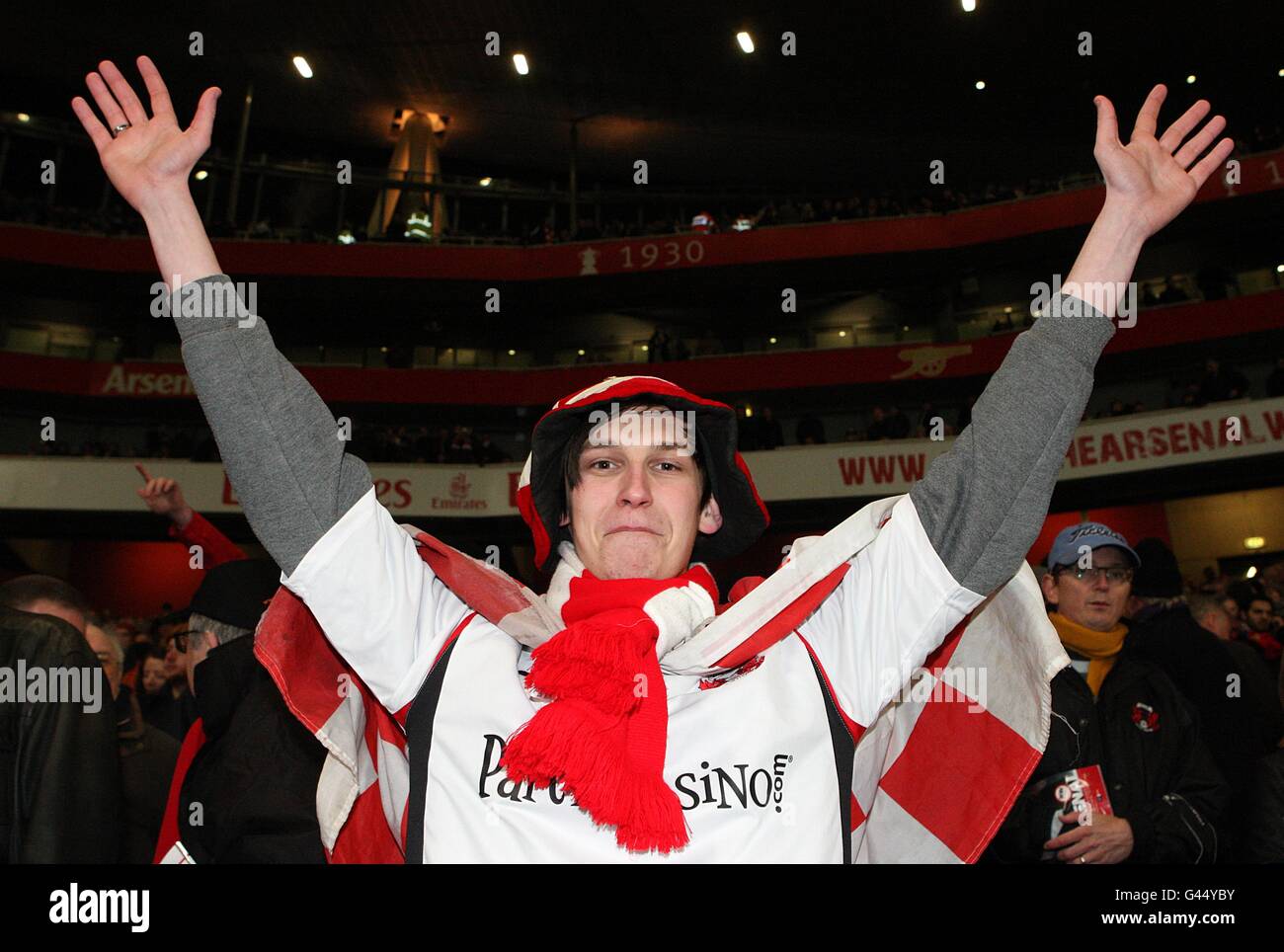 A Leyton Orient fan enjoys the atmosphere in the stands Stock Photo - Alamy