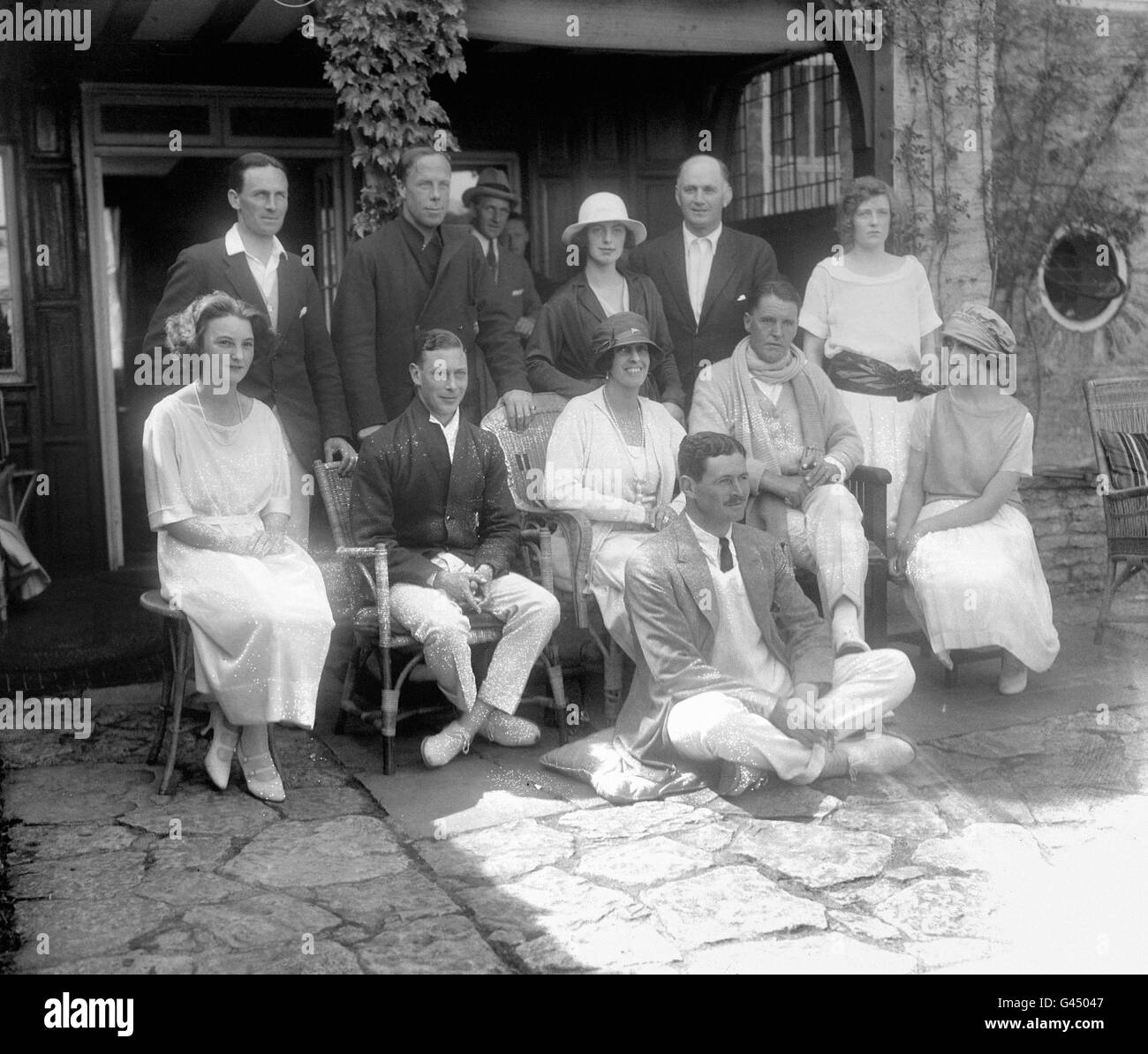 Left to right, standing: F H Jarvis*; Wing Commander Louis Greig; Miss ...