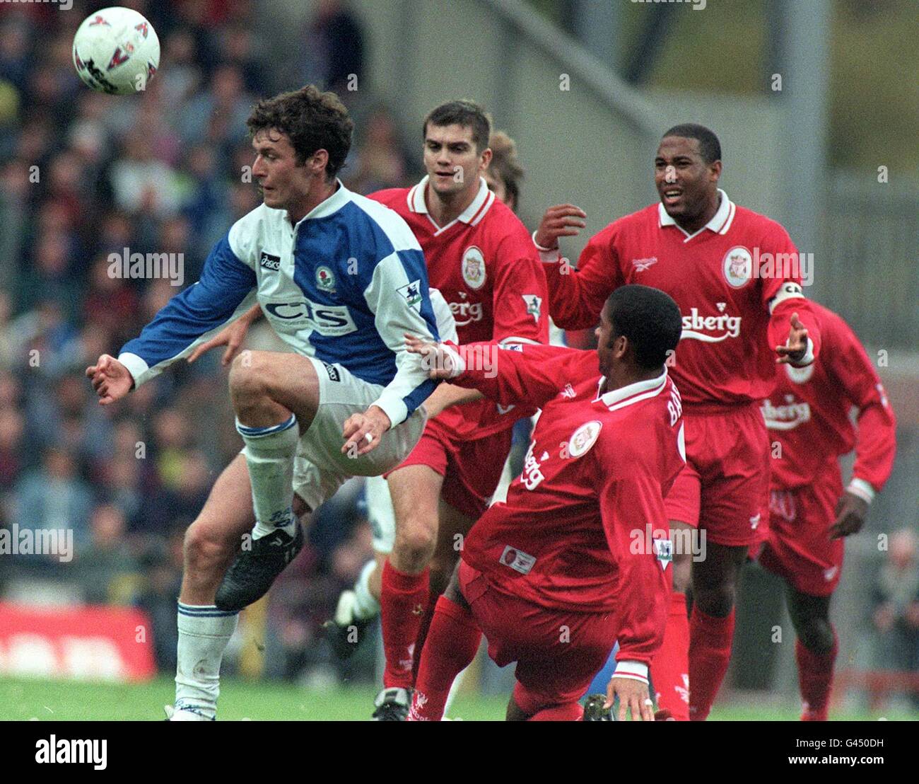 Liverpool are led a merry dance by Chris Sutton of Blackburn Rovers as ...