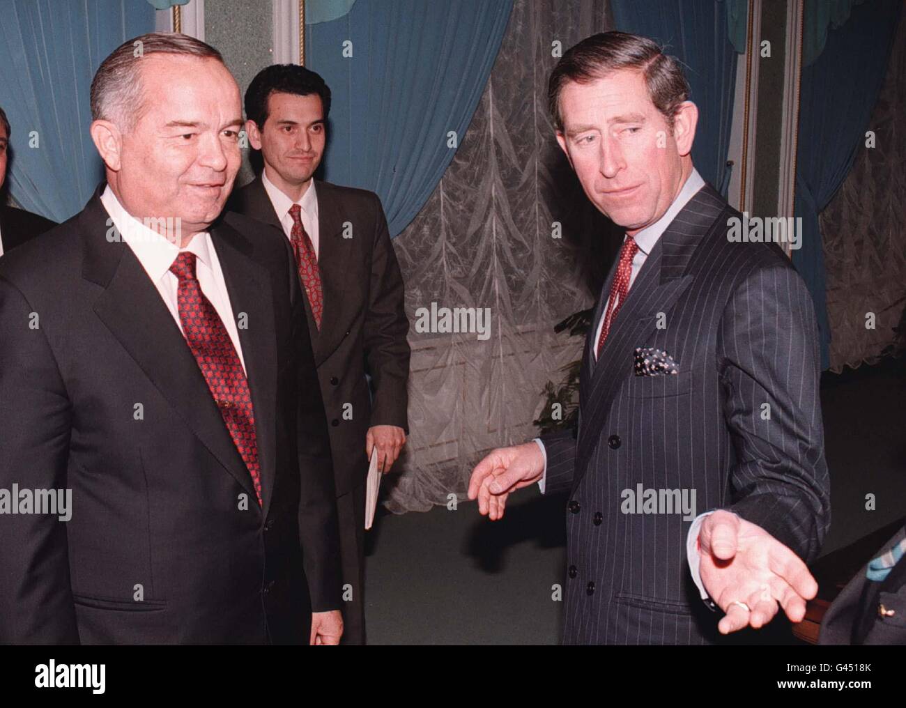 The Prince of Wales with President Islam Karimov of Uzbekistan, at the ...