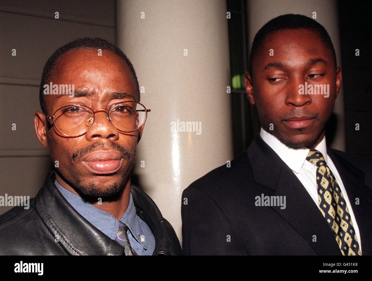 Terry Smith (left) with his lawyer Leslie Thomas outside Central London ...