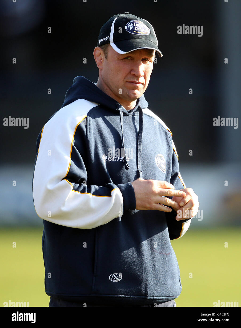 Leeds carnegies coach neil back hi-res stock photography and images - Alamy