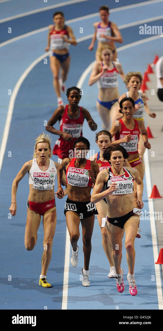 Great Britain's Helen Clitheroe (right) is a narrow winner of the ...