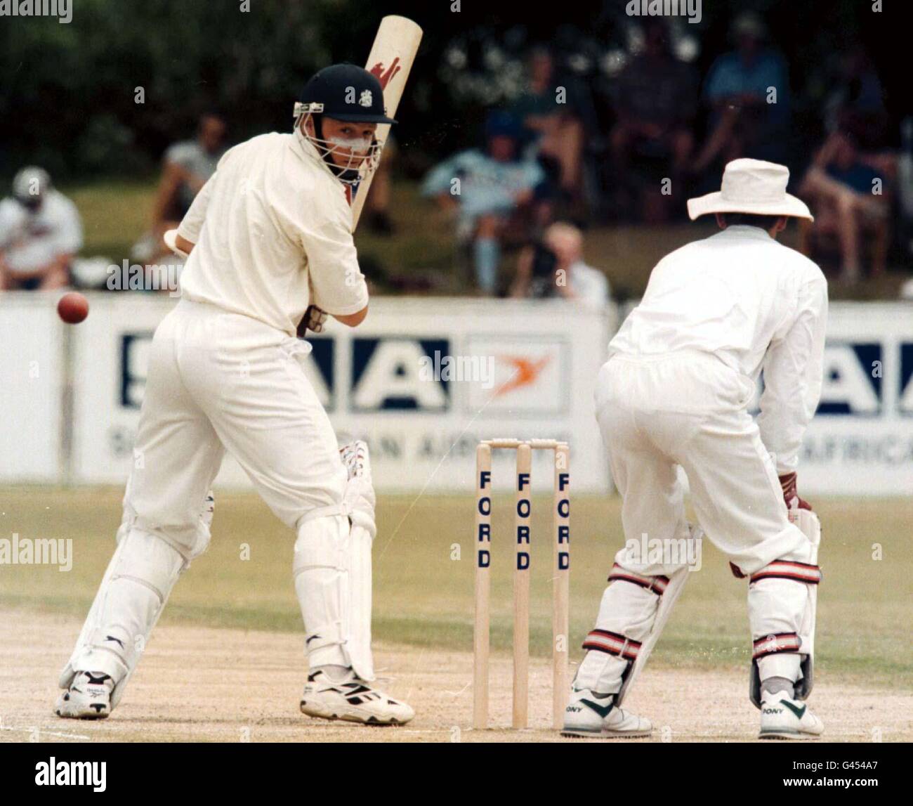 Robert Croft action Stock Photo - Alamy