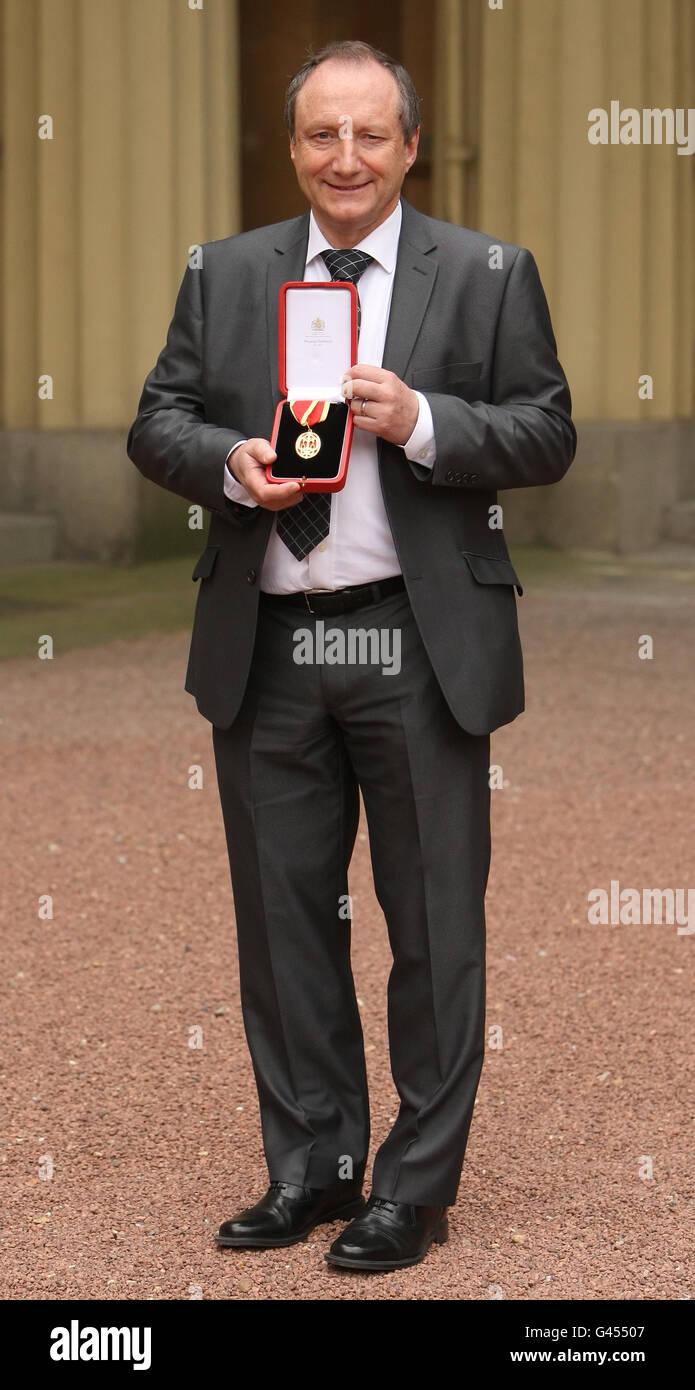 Sir Keith Porter with his Knight Bachelor medal, presented by Britain's ...