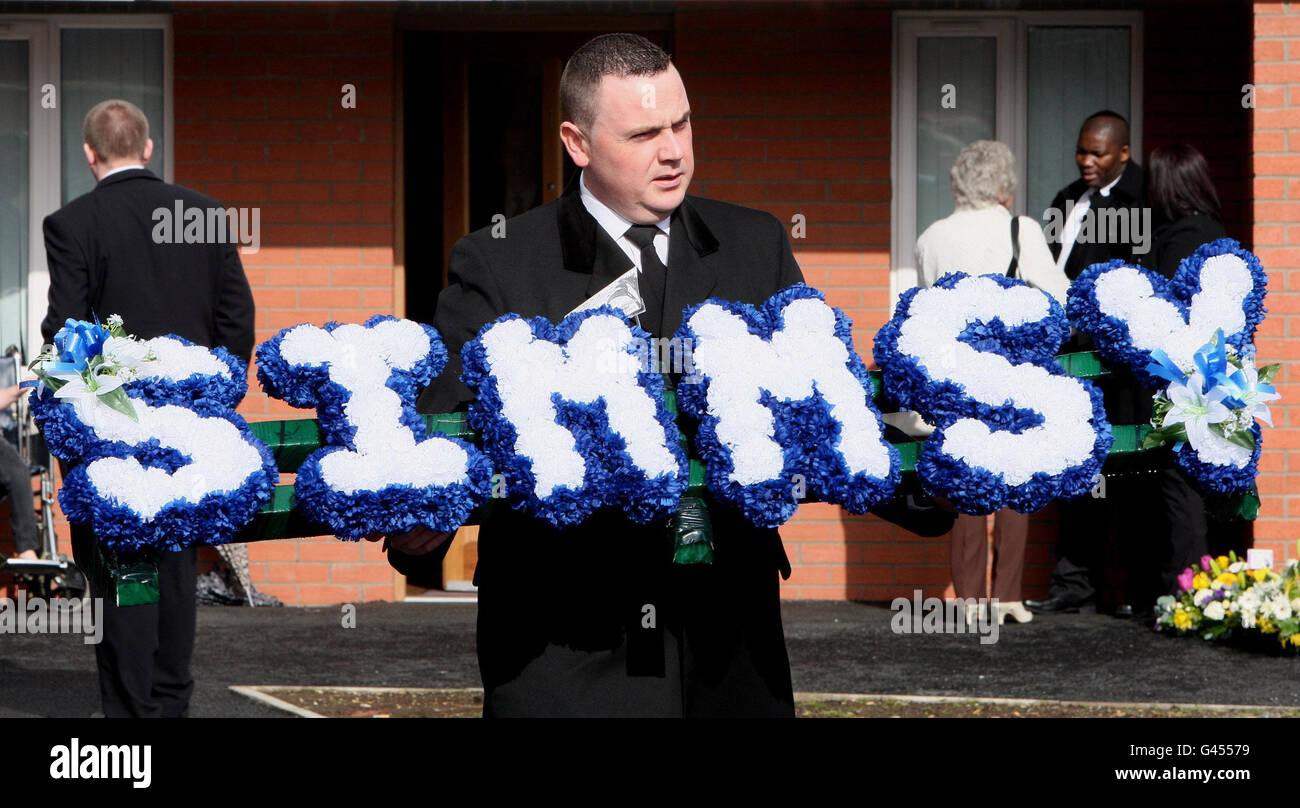 Jonathan Simms funeral Stock Photo - Alamy