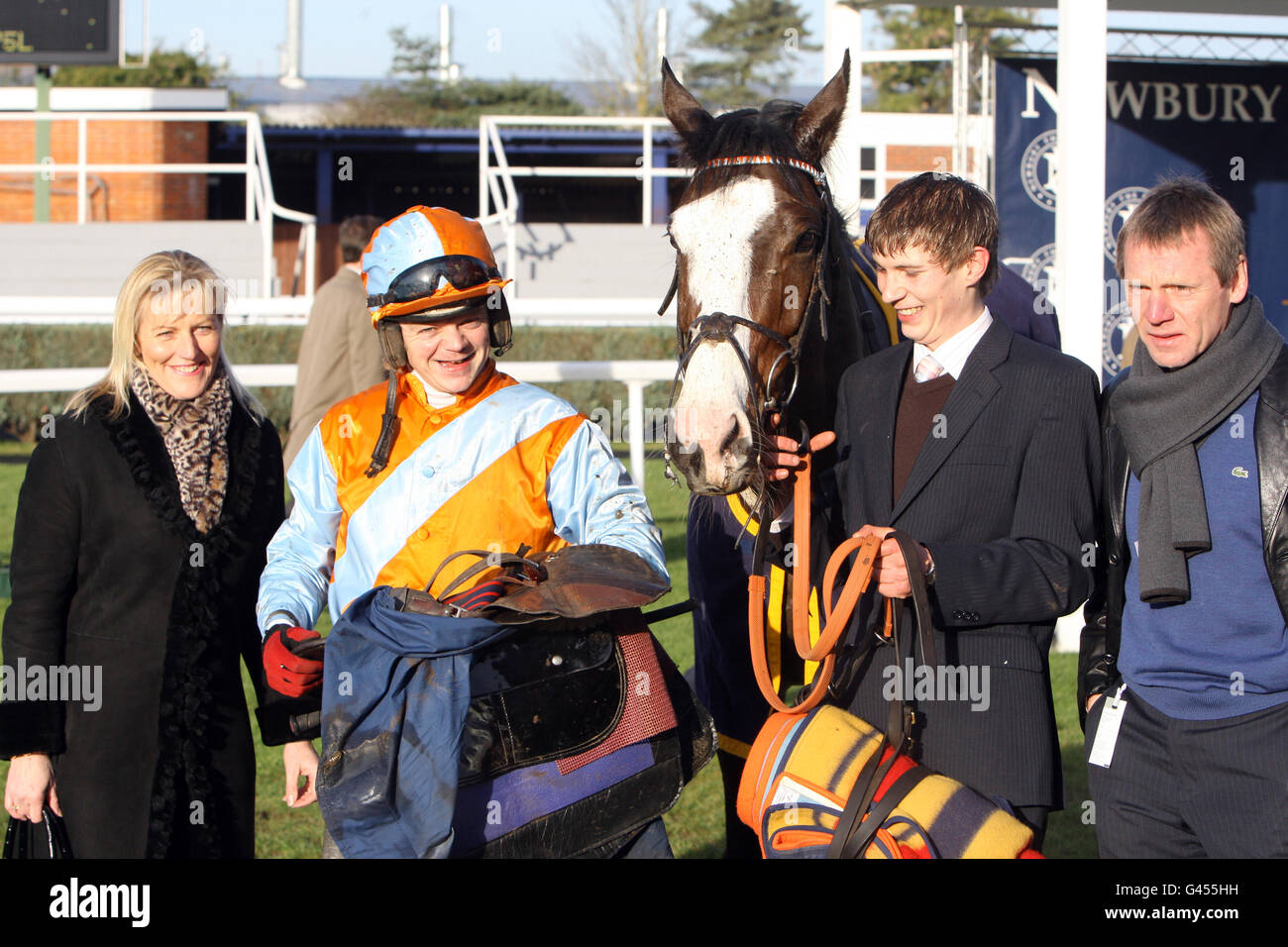 Pride in Battle with winning jockey Robert Thornton and owners, England ...