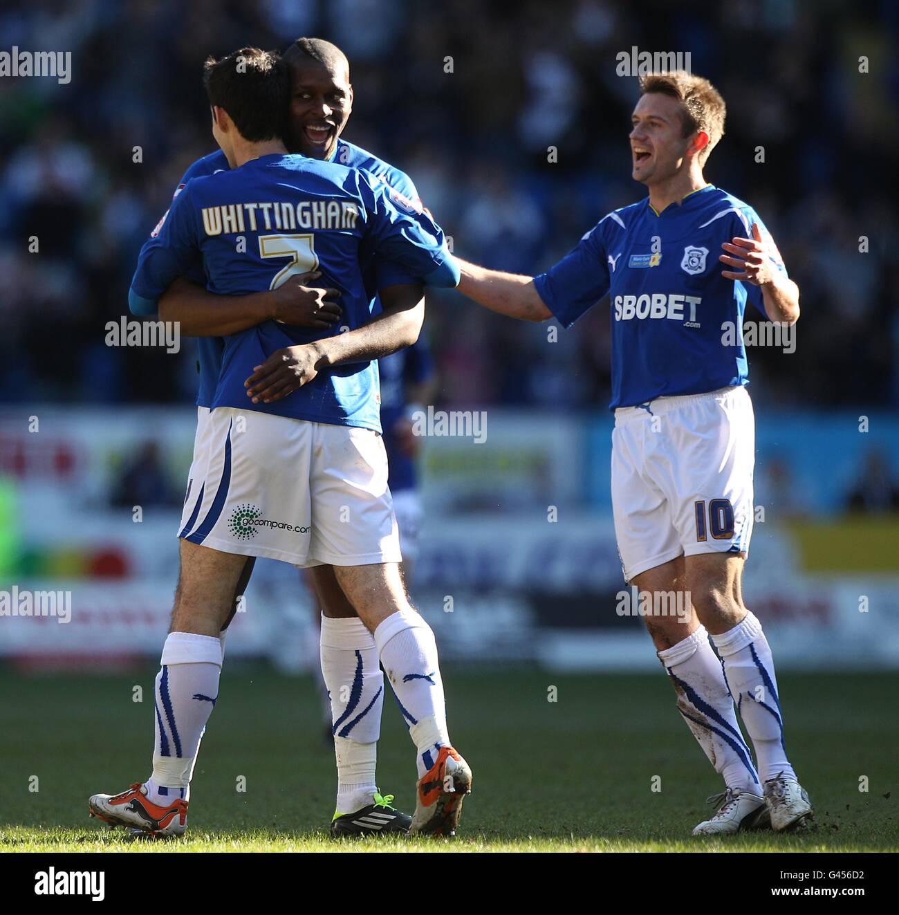 Cardiff City's Peter Whittingham (7) celebrates scoring his side's ...