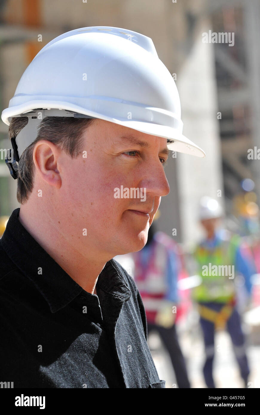 British Prime Minister David Cameron during a visit to Shell's vast new ...