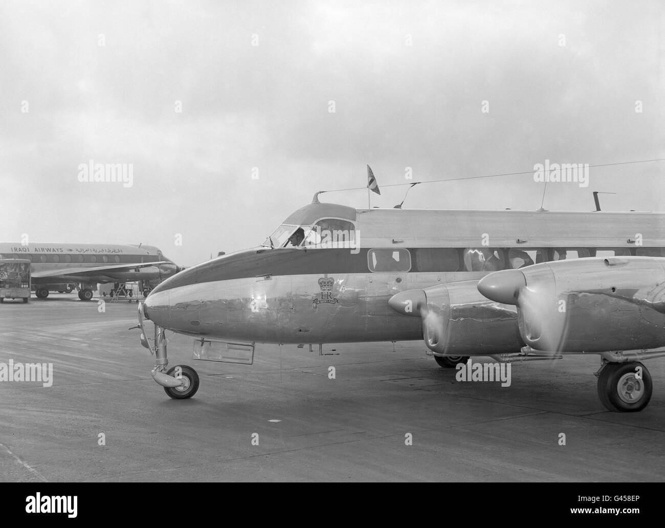 Royalty - Duke of Edinburgh Flying Plane - Heathrow Airport Stock Photo ...