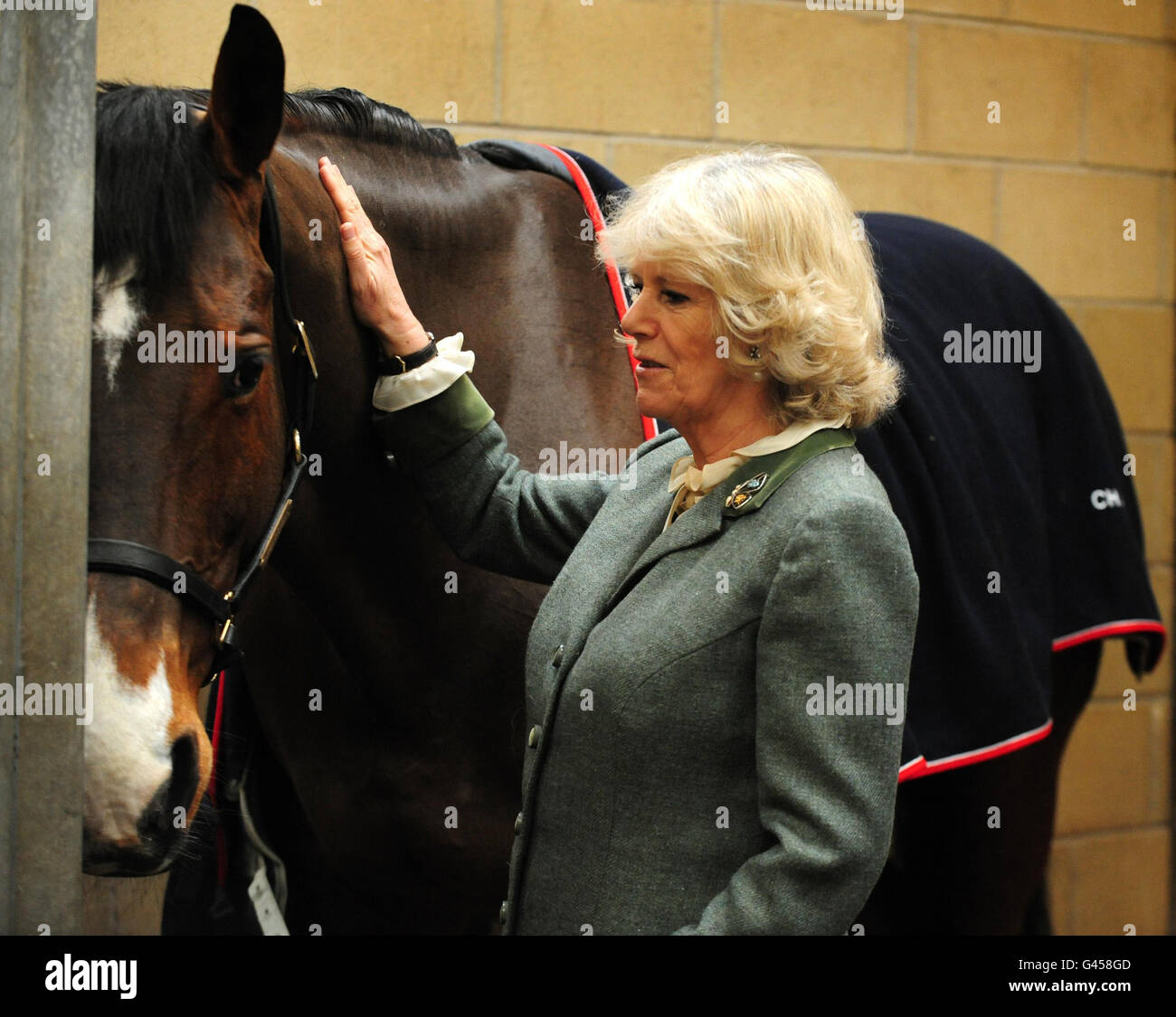 The Duchess of Cornwall during a visit to Unicorn Equestrian Trust at ...