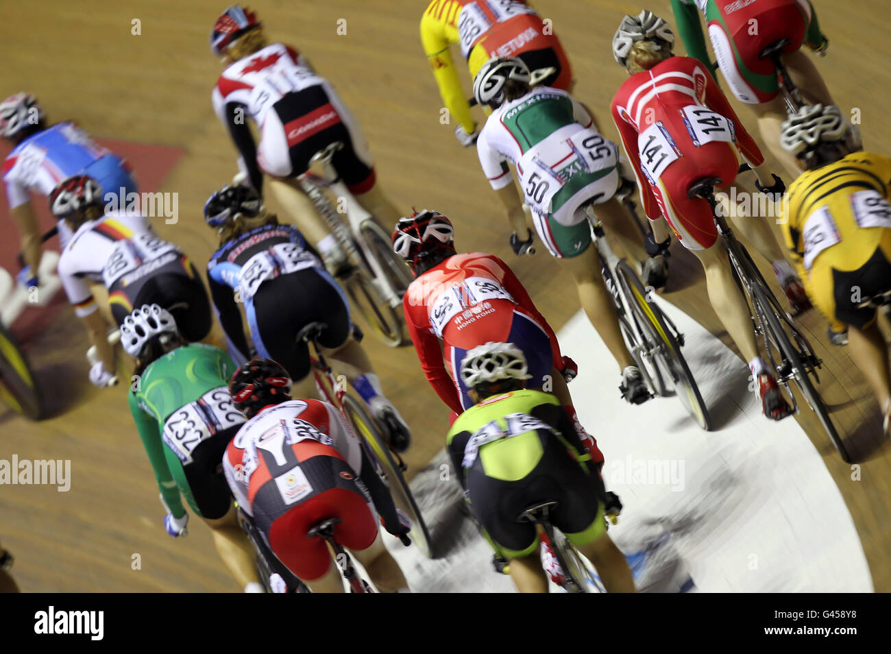 Gv general view cycling cycles bike bikes track hi-res stock ...