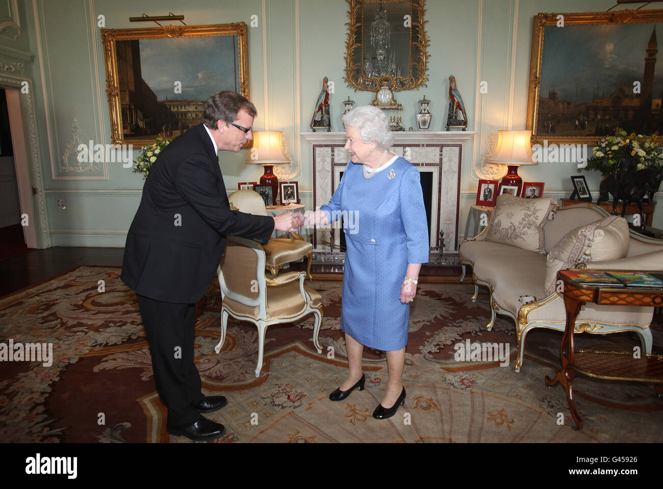 Queen Elizabeth II receives Brad Wall Premiere of Saskatchewan as he ...