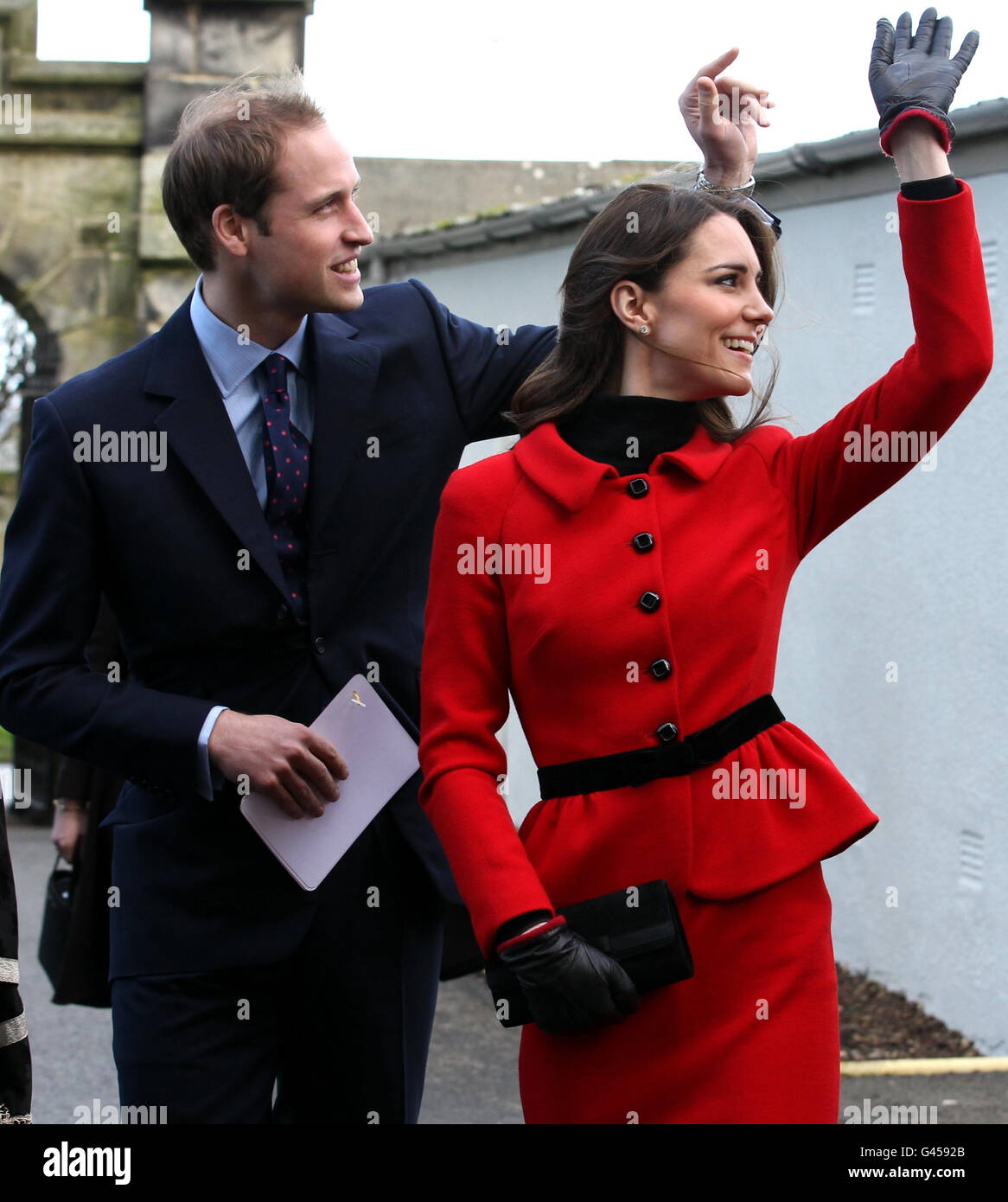 Prince William and Kate Middleton visit St Andrews Stock Photo - Alamy