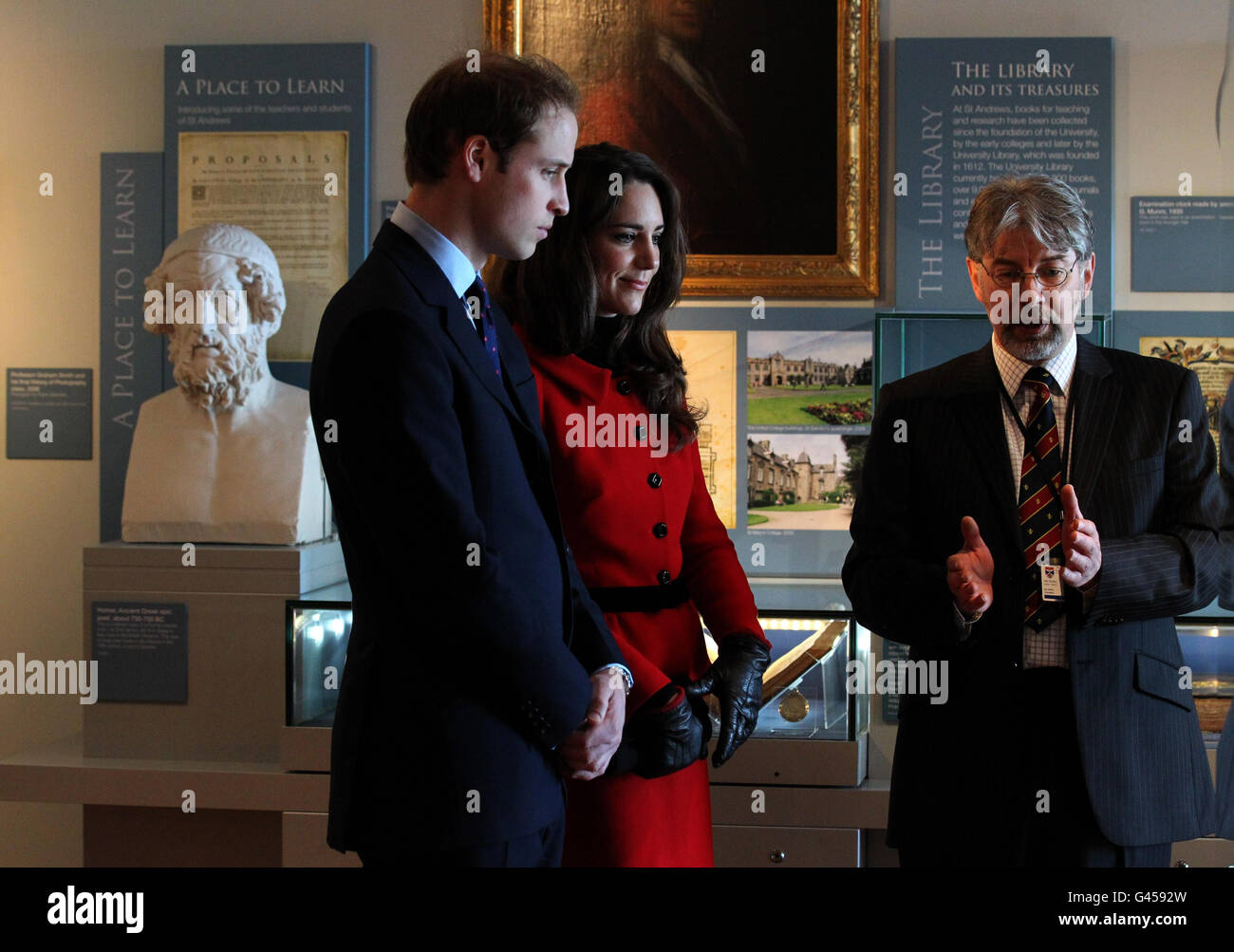 Prince William and Kate Middleton visit St Andrews Stock Photo - Alamy