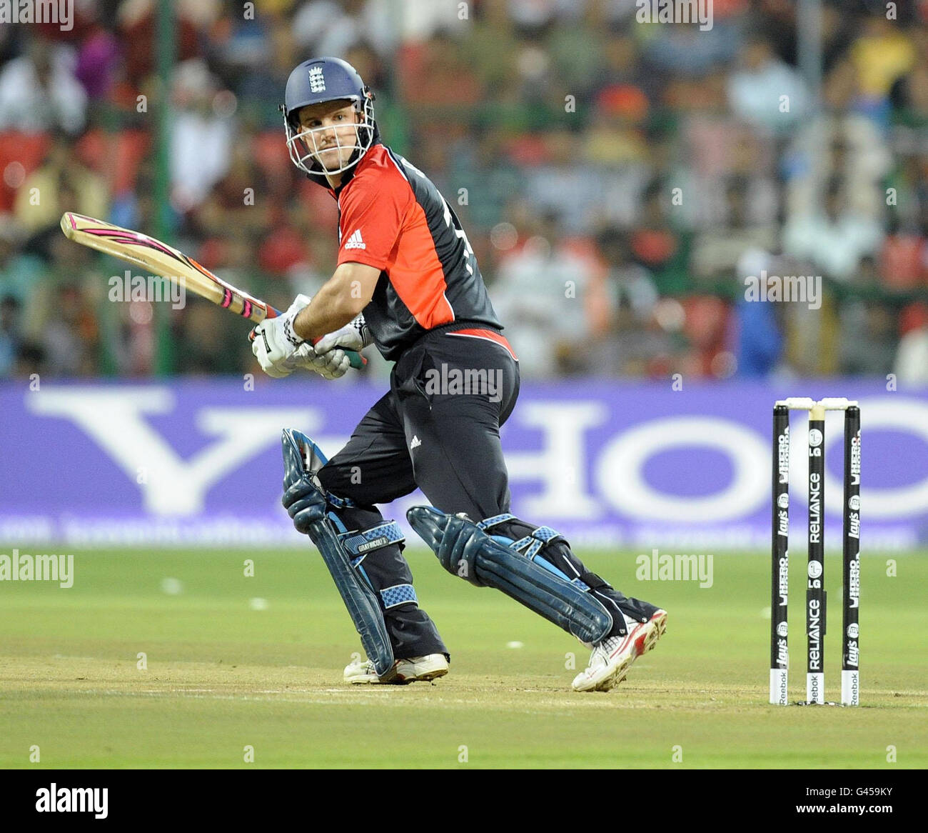 England captain Andrew Strauss in action during the ICC Cricket World ...