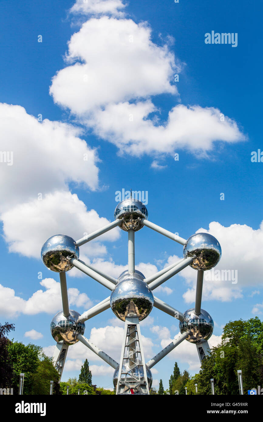 The Atomium in Brussels, Belgium, at the exhibition grounds Stock Photo ...