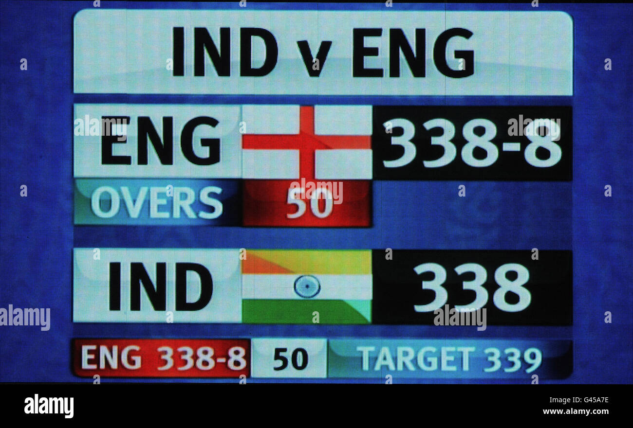 Cricket scoreboard stadium hi-res stock photography and images - Alamy