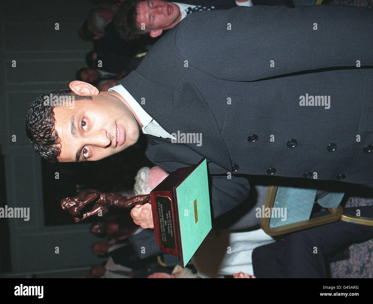 WBO featherweight champion Prince Naseem Hamed, after he received the ...