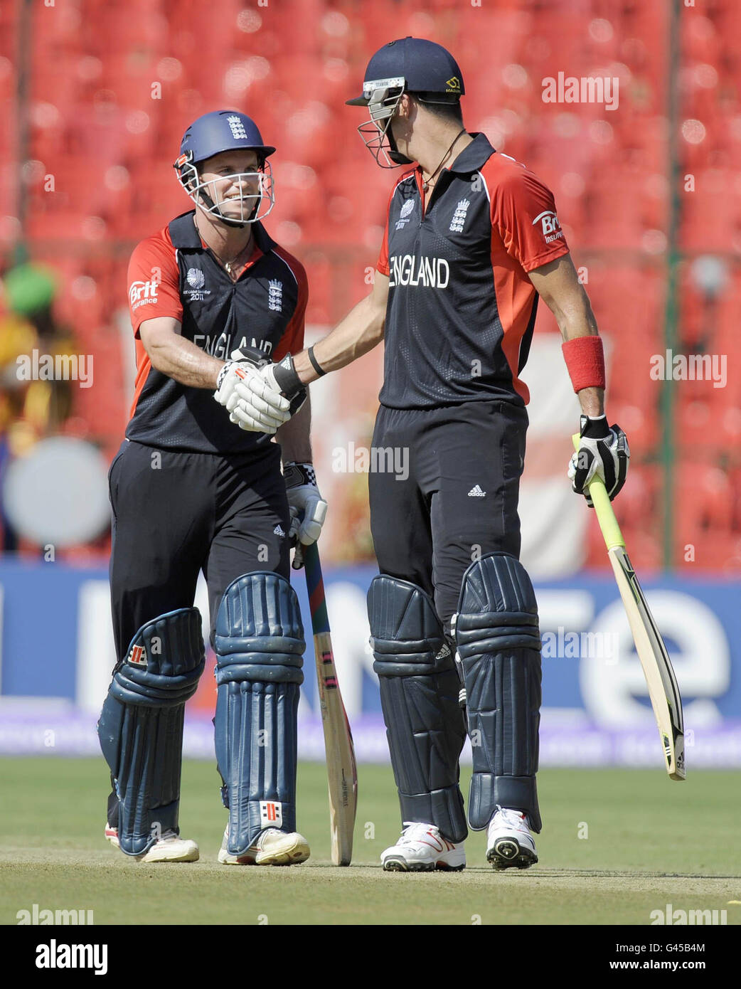 Cricket england full length shaking hands mangsk hi-res stock ...