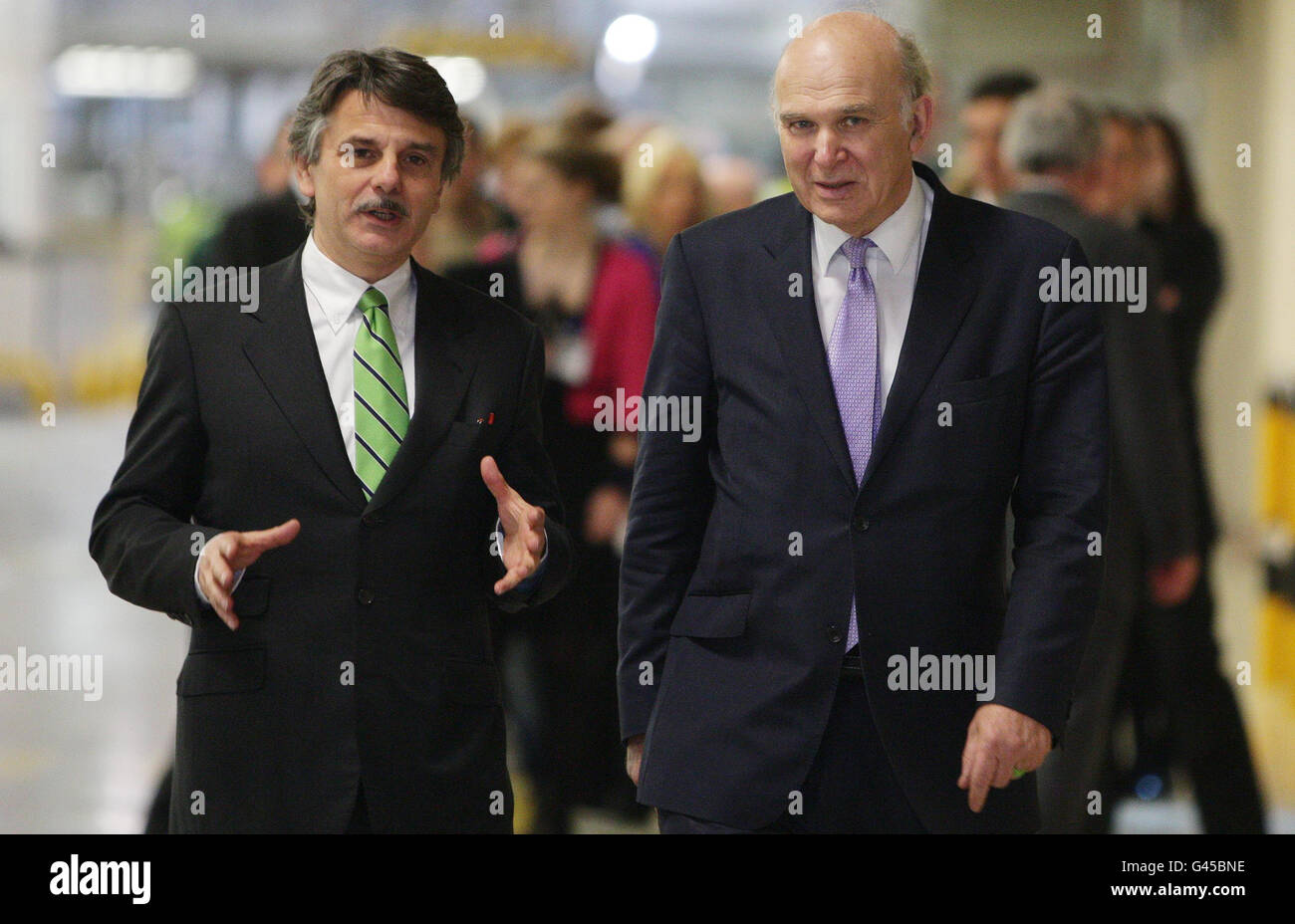 Business Secretary Vince Cable, right, with Ralf Speth, CEO of Jaguar ...