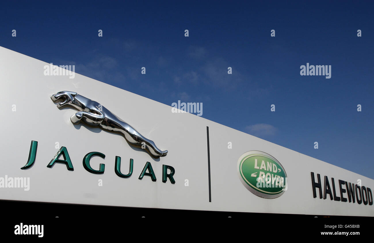 A general view of the Jaguar Land Rover Halewood Operations Plant ...