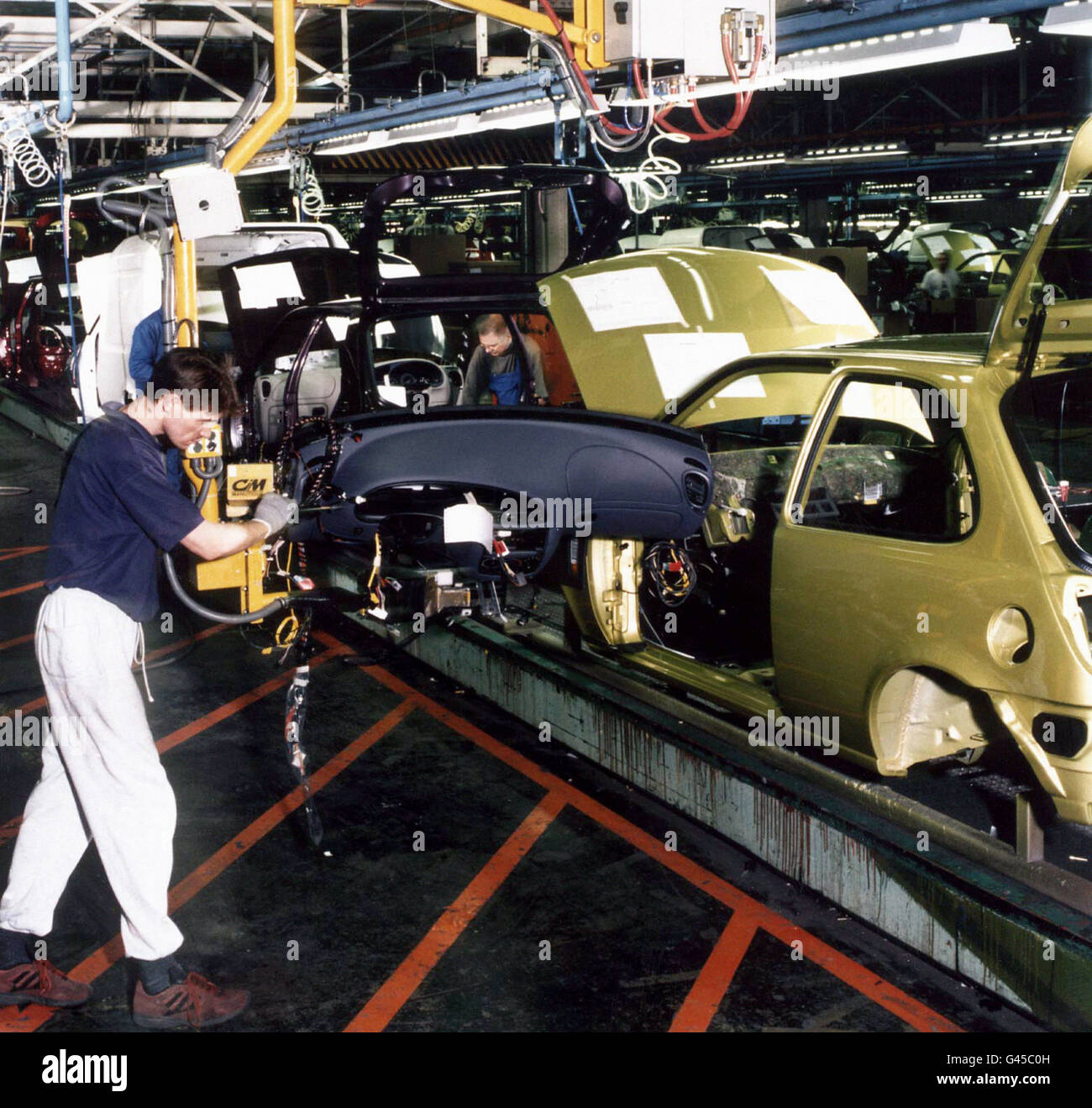 A Ford Fiesta in production at the Ford Motor Company in Dagenham. The ...