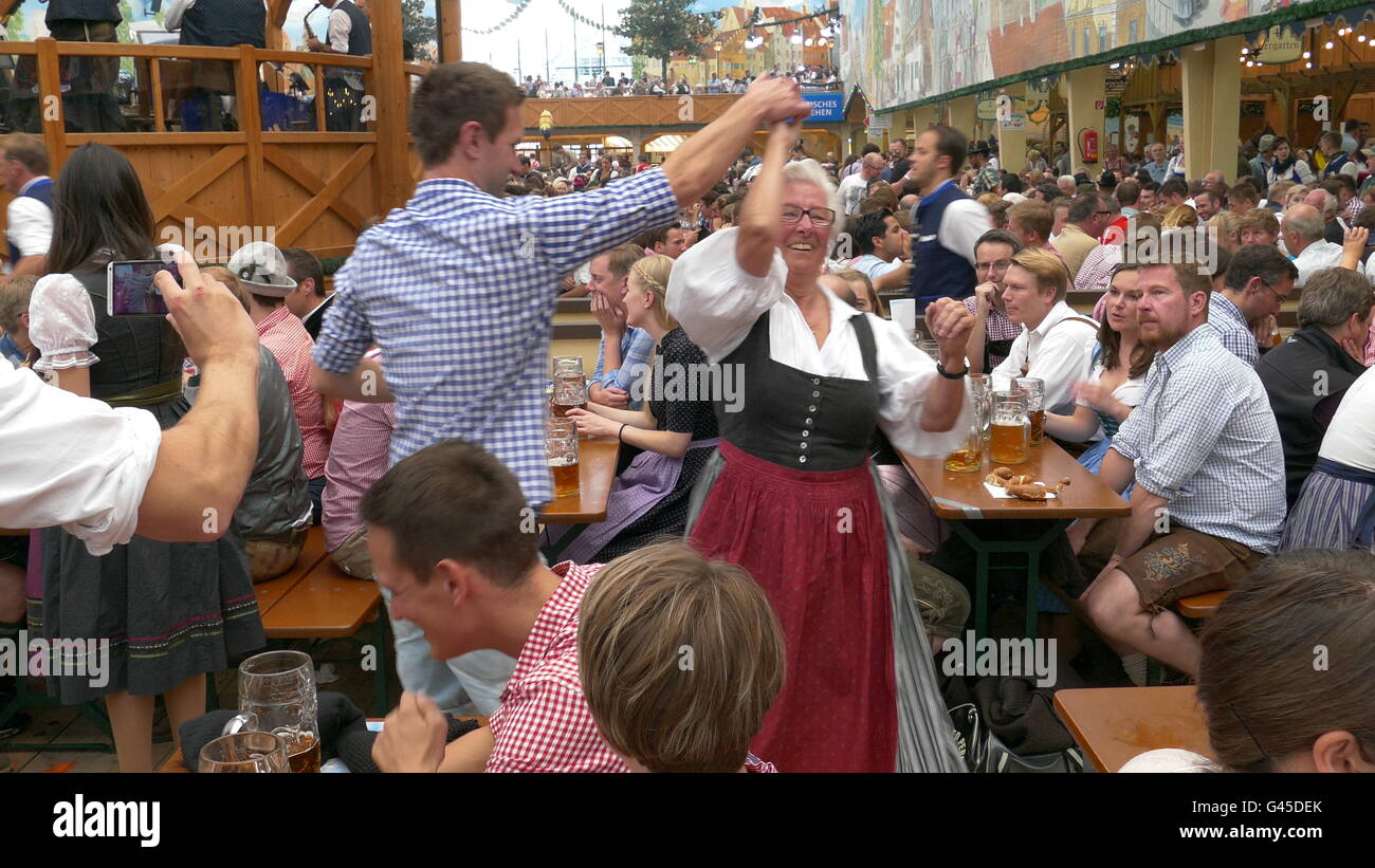 Europe Germany German Oktoberfest Munich Beer Festival drink a toast ...
