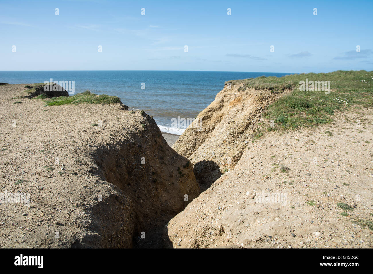 The View from the cliffs on Weybourne Beach, Norfolk Stock Photo - Alamy