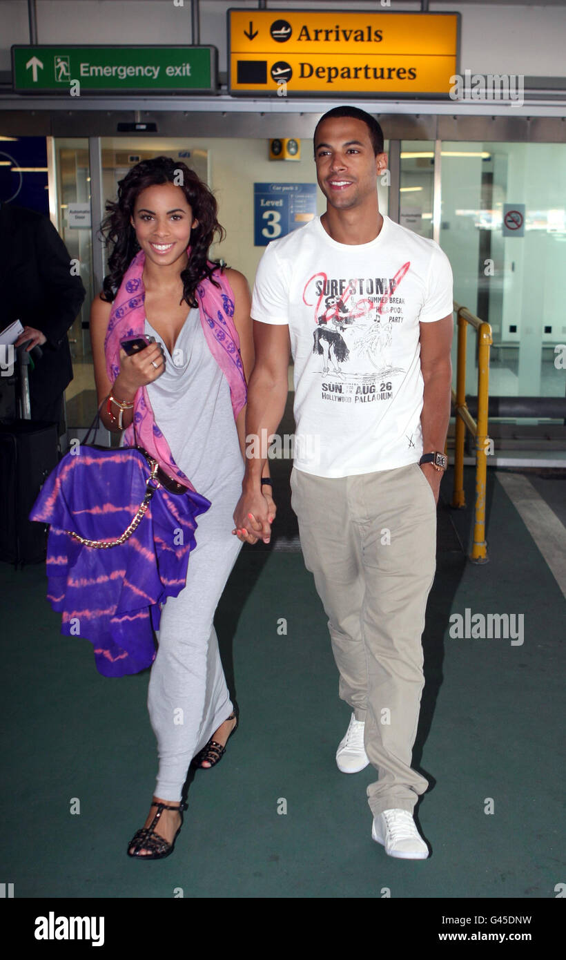 Marvin Humes and Rochelle Wiseman sighting - Heathrow. Marvin Humes ...
