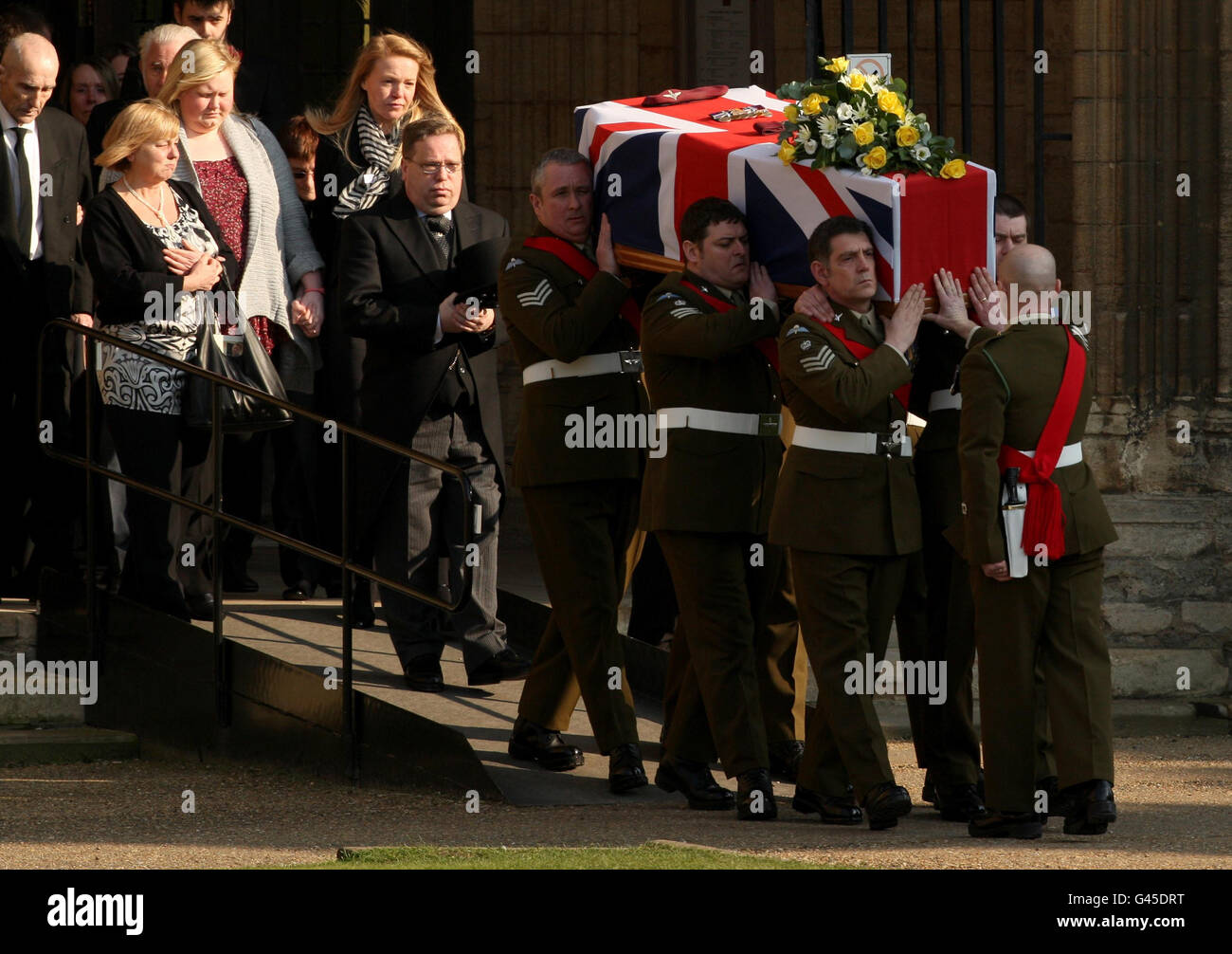 Company Sergeant Major Colin Beckett funeral Stock Photo - Alamy