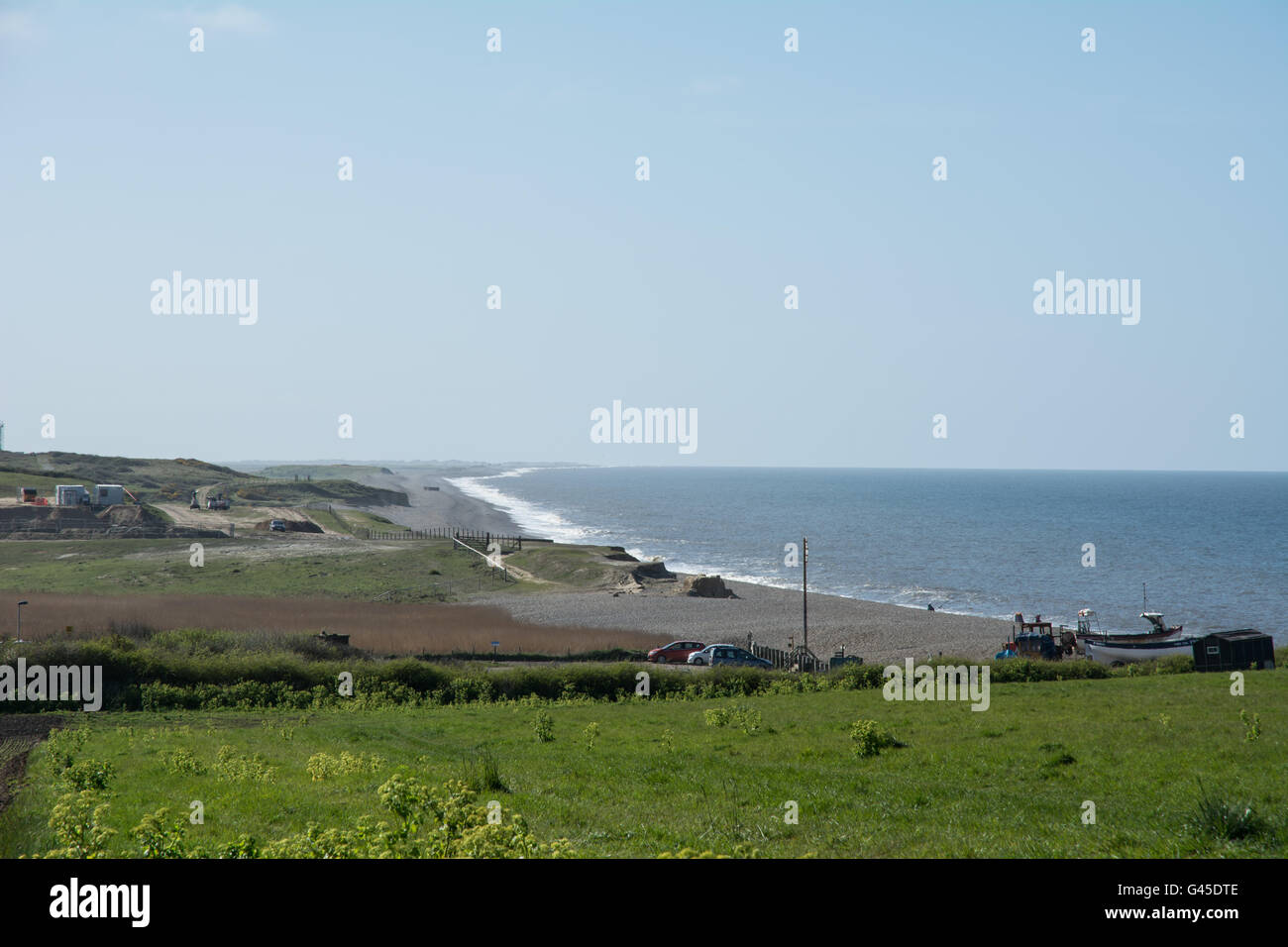 The View from the cliffs on Weybourne Beach, Norfolk Stock Photo - Alamy