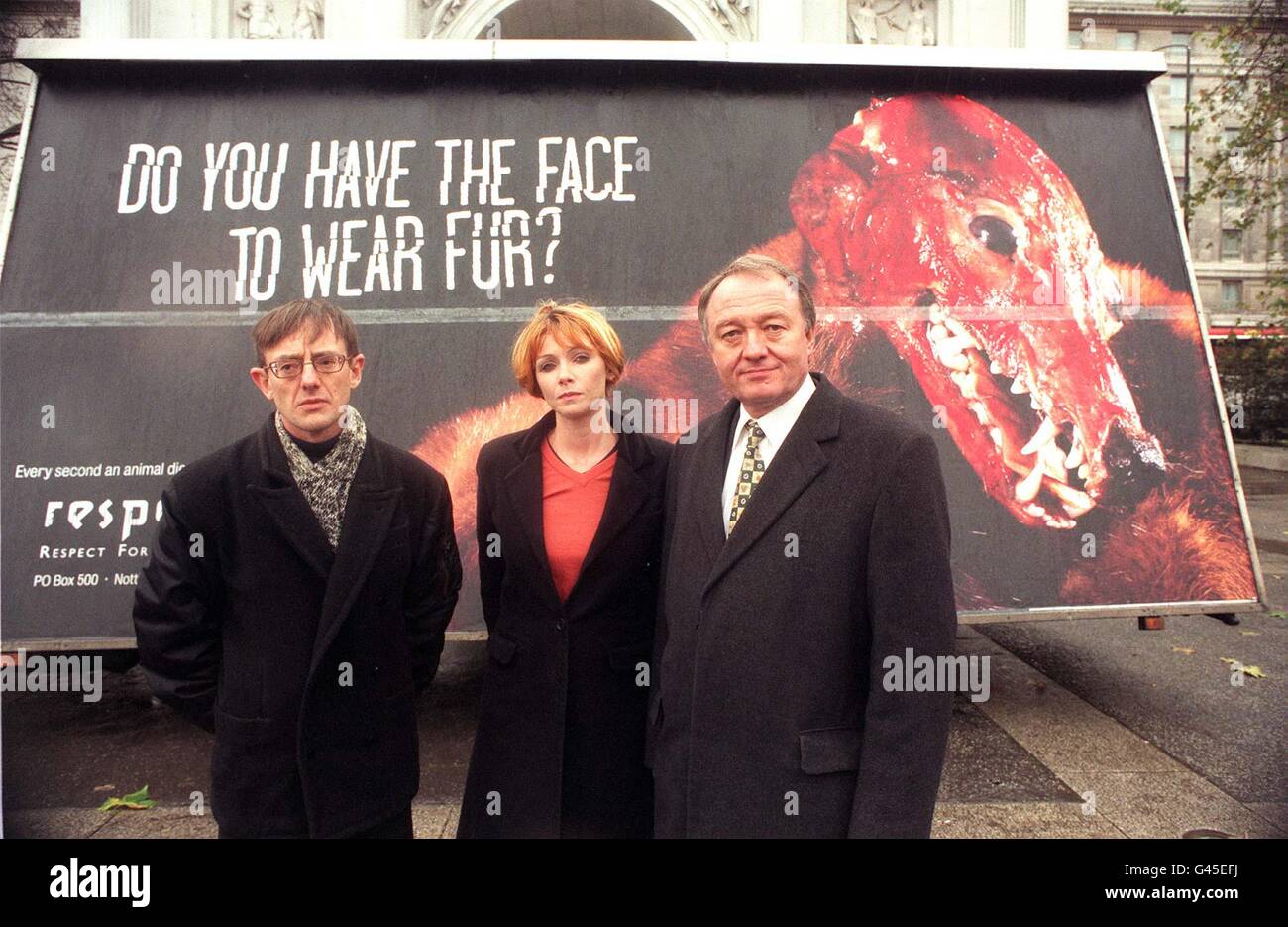 CONSUMER Anti fur poster Stock Photo - Alamy