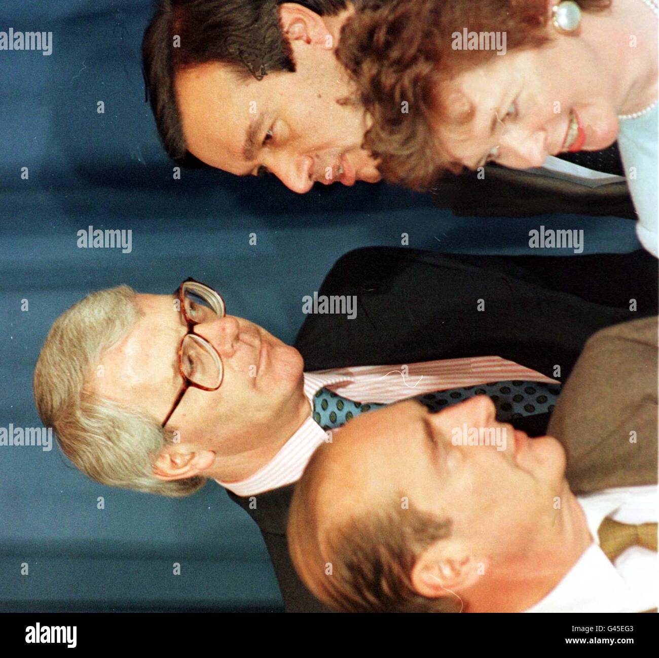 Prime Minister John Major (top left) with other European Heads of State ...